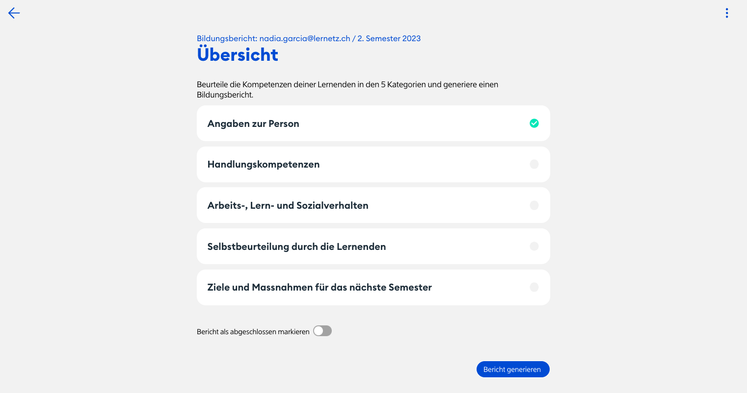 2.8 Rédiger un rapport de formation – Berufscockpit